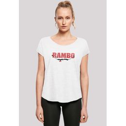 T-Shirt F4NT4STIC "Rambo Logo Compound Bow", Damen, Gr. S, wei&szlig;, Obermaterial: 100% Baumwolle, regular fit, Rundhals, ohne B&uuml;ndchen, Shirts T-Shirt, Premium Qualit&auml;t