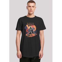 T-Shirt F4NT4STIC "Star Wars Darth Vader Swirling Fury", Herren, Gr. L, schwarz, Obermaterial: 100% Baumwolle, regular fit, Rundhals, ohne Bündchen, Shirts, Herren,Premium Merch,Lang,Longshirt,Bedruckt
