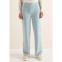 Cordhose Cecil, Damen, Gr. M, Länge 30, light mint blau, Cord, 65% Baumwolle, 33% Polyester, 2% Elasthan, unifarben, loose fit lang, Hosen Cordhose, High Waist
