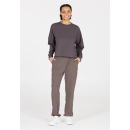 ENDURANCE ATHLECIA Sweathose ATHLECIA "Guyana", Damen, Gr. 36, EURO-Größen, braun, 79% Polyester, 21% Elasthan, unifarben, lang, Hosen Sweathose, in dehnbarer Qualität für Top-Bewegungsfreiheit