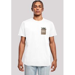 T-Shirt F4NT4STIC "Star Wars Mandalorian Precious Cargo Grogu", Herren, Gr. L, wei&szlig;, Obermaterial: 100% Baumwolle, regular fit, Rundhals, ohne B&uuml;ndchen, Shirts T-Shirt, Herren,Premium Merch,Regular-Fit,Basic,Bedruckt
