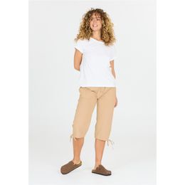 Caprihose CRUZ "Emmy", Damen, Gr. 50, EURO-Gr&ouml;&szlig;en, beige, 100% Baumwolle, unifarben, normal, Hosen Caprihose, mit elastischem Taillenbund