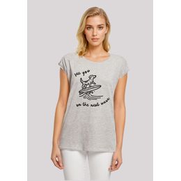 T-Shirt F4NT4STIC "See You On The Next Wave", Damen, Gr. 4XL, grau (erdgrau), Obermaterial: 100% Baumwolle, regular fit, Rundhals, ohne Bündchen, Shirts T-Shirt, Premium Qualität