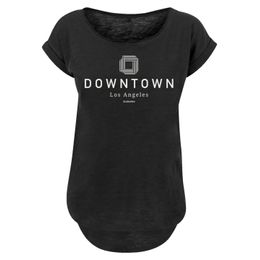 F4NT4STIC Damen T-Shirt "PLUS SIZE Downtown LA Muster"schwarz, Gr. L, Obermaterial: 100% Baumwolle, Shirts, Print