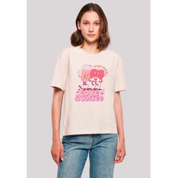 T-Shirt F4NT4STIC "Love and Coffe Valentinstag", Damen, Gr. L, pink, Obermaterial: 100% Baumwolle, oversize, Rundhals, ohne B&uuml;ndchen, Shirts T-Shirt, Premium Qualit&auml;t