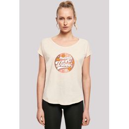 T-Shirt F4NT4STIC "Mothers Day Mama Vibes Vintage Inspired Motherhood", Damen, Gr. L, wei&szlig; (sandwei&szlig;), Obermaterial: 100% Baumwolle, regular fit, Rundhals, ohne B&uuml;ndchen, Shirts T-Shirt, Premium Qualit&auml;t