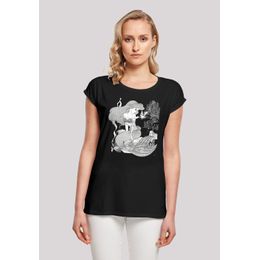T-Shirt F4NT4STIC "Disney Arielle die Meerjungfrau", Damen, Gr. 4XL, schwarz, Obermaterial: 100% Baumwolle, regular fit, Rundhals, ohne B&uuml;ndchen, Shirts T-Shirt, Print