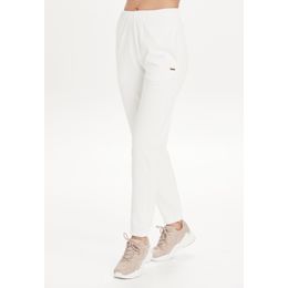 ENDURANCE ATHLECIA Sporthose ATHLECIA "Marlie", Damen, Gr. 44, EURO-Größen, weiß, 65% Baumwolle, 32% Polyester, 3% Elasthan, unifarben, Hosen Sporthose, mit praktischem Dehnbund