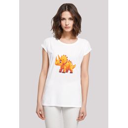 T-Shirt F4NT4STIC "Süßer Triceratops Dinosaurier", Damen, Gr. 4XL, weiß, Obermaterial: 100% Baumwolle, regular fit, Rundhals, ohne Bündchen, Shirts T-Shirt, Premium Qualität