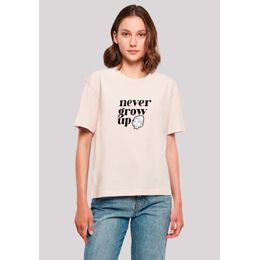 T-Shirt F4NT4STIC "Heroes of Childhood Pinocchio Never Grow Up", Damen, Gr. L, pink, Obermaterial: 100% Baumwolle, oversize, Rundhals, ohne Bündchen, Shirts, Retro, Heroes of Childhood, TV Serie