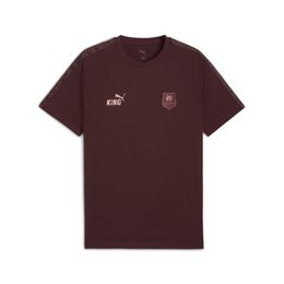 T-Shirt Puma "Stade Rennais FC KING T-Shirt Herren", Herren, Gr. XL, aubergine schwarz crimson lila rot, Obermaterial: 100% Baumwolle; Rippe: 29% Polyester, 71% Baumwolle; Besatz: 100% Polyester, clean, regular fit, Rundhals, Shirts
