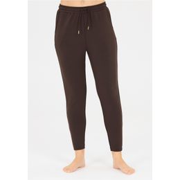 ENDURANCE ATHLECIA Sweathose ATHLECIA "Jacey", Damen, Gr. 34, EURO-Größen, braun, 51% Polyester, 44% Modal, 5% Elasthan, unifarben, lang, Hosen, aus weichem Modalmix