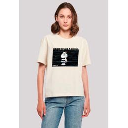 T-Shirt F4NT4STIC "Die Biene Maja Honeyflix And Chill", Damen, Gr. L, wei&szlig; (sandwei&szlig;), Obermaterial: 100% Baumwolle, oversize, Rundhals, ohne B&uuml;ndchen, Shirts T-Shirt, Nostalgie, Retro, Heroes of Childhood