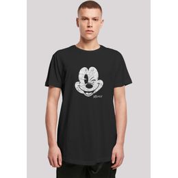 T-Shirt F4NT4STIC "Mickey Mouse Since Beaten '", Herren, Gr. M, schwarz, Obermaterial: 100% Baumwolle, regular fit, Rundhals, ohne Bündchen, Shirts T-Shirt, Print