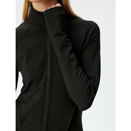 KOTON Sweatjacke Damen Gr&ouml;&szlig;e L schwarz