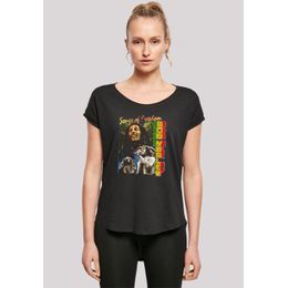 F4NT4STIC Damen T-Shirt "Bob Marley Freedom Vintage Reggae Music"schwarz, Gr. XXL, Obermaterial: 100% Baumwolle, Shirts, Premium Qualit&auml;t, Musik, By
