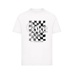 T-Shirt F4NT4STIC "Coca Cola Checker", Mädchen, Gr. 122/128, weiß, Obermaterial: 100% Baumwolle, regular fit, Rundhals, ohne Bündchen, Shirts, Official Merch