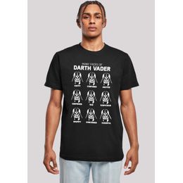 T-Shirt F4NT4STIC "Star Wars The Many s Of Darth Vader", Herren, Gr. L, schwarz, Obermaterial: 100% Baumwolle, regular fit, Rundhals, ohne Bündchen, Shirts, Print
