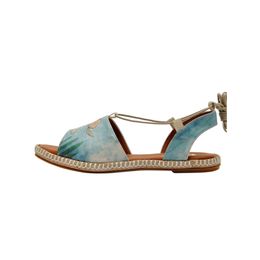 Sandale DOGO "Hazel Caretta-Hey Dude Damen Sandalen", Damen, Gr. 40, Normalschaft, blau, Lederimitat, Schuhe, Handgefertigt