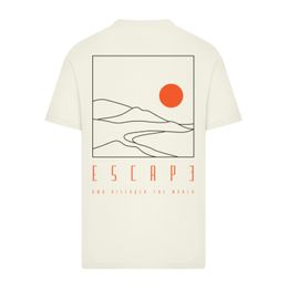 T-Shirt F4NT4STIC "Escape Discover the World Landscape", Herren, Gr. L, beige (sand), Obermaterial: 100% Baumwolle, regular fit, Rundhals, ohne Bündchen, Shirts, Discover the World