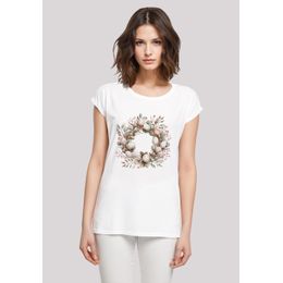 T-Shirt F4NT4STIC "Osterkranz Eierkranz Blumenring", Damen, Gr. 4XL, wei&szlig;, Obermaterial: 100% Baumwolle, regular fit, Rundhals, ohne B&uuml;ndchen, Shirts T-Shirt, Premium Qualit&auml;t