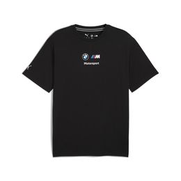 T-Shirt Puma "BMW M Motorsport Essentials Logo T-Shirt Herren", Herren, Gr. XS, schwarz, 100% Baumwolle, clean, relaxed fit, Rundhals, Shirts