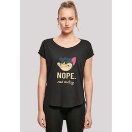 T-Shirt F4NT4STIC "Tom and Jerry TV Serie Nope Not Today", Damen, Gr. XS, schwarz, Obermaterial: 100% Baumwolle, regular fit, Rundhals, ohne Bündchen, Shirts, Damen,Premium Merch,Lang,Longshirt,Bedruckt