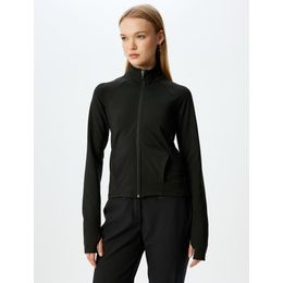KOTON Zip-Up Hoodie female Black size XS