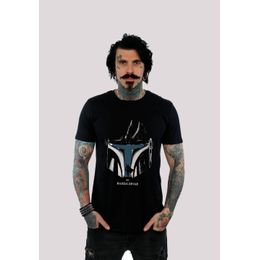 T-Shirt F4NT4STIC "Star Wars The Mandalorian Helmet", Damen, Gr. L, schwarz, Obermaterial: 100% Baumwolle, regular fit, Rundhals, ohne Bündchen, Shirts T-Shirt, Print
