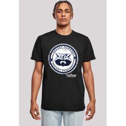 T-Shirt F4NT4STIC "Marvel Guardians Of The Galaxy Rocket Powered", Herren, Gr. XXL, schwarz, Obermaterial: 100% Baumwolle, regular fit, Rundhals, ohne B&uuml;ndchen, Shirts T-Shirt, Herren,Premium Merch,Regular-Fit,Basic,Logo Print
