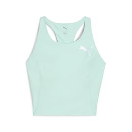 Trainingsshirt Puma "RACEDAY Ultraform Running Crop-Top Damen", Damen, Gr. L, mint melt grün, Obermaterial: 23% Elasthan, 77% Polyester; Einsatz: 13% Elasthan, 87% Polyester; Oberer Bund: 83% Nylon, 17% Elasthan, clean, eng, Rundhals, Shirts