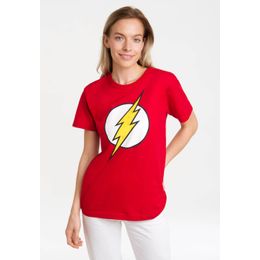 T-Shirt logoshirt "DC Comics - Flash Logo", Damen, Gr. 4XL, rot, 100% Baumwolle, bedruckt, normal, Rundhals, Shirts, mit lizenziertem Print