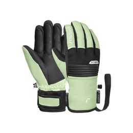 Skihandschuhe Reusch "Benji R-TEX XT Junior", Mädchen, Gr. 4, grün, schwarz, 92% Polyester, 6% Polyurethan, 2% Elasthan, unifarben, Handschuhe, mit wasserdichter, atmungsaktiver Funktion