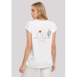 T-Shirt F4NT4STIC "Escape Discover the World Savannah", Damen, Gr. L, wei&szlig;, Obermaterial: 100% Baumwolle, regular fit, Rundhals, ohne B&uuml;ndchen, Shirts T-Shirt, Discover the World