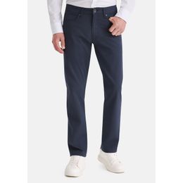 5-Pocket-Jeans Stooker Men "Frisco Print Straight Fit", Herren, Gr. 33, Länge 34, blau (navy minimal), Twill, 98% Baumwolle, 2% Elasthan, straight fit lang, Jeans, Straight Fit Casual Clean Wash Twill Coloured Comfort Flex für Herren