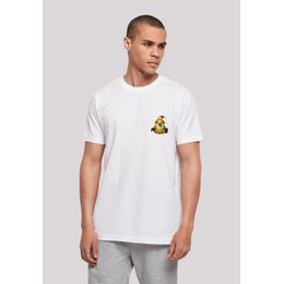 T-Shirt F4NT4STIC "Rubber Duck Wizard TEE UNISEX", Herren, Gr. L, weiß, Obermaterial: 100% Baumwolle, regular fit, Rundhals, ohne Bündchen, Shirts, Print