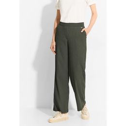 Stoffhose Cecil, Damen, Gr. XL, L&auml;nge 30, gr&uuml;n (cool khaki), Stoff, 98% Polyester, 2% Elasthan, unifarben, loose fit lang, Hosen Stoffhose, im Loose Fit