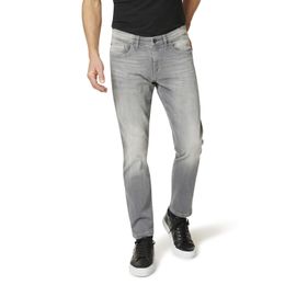 5-Pocket-Jeans HERO by John Medoox "Portland Season Slim Straight Stretch", Herren, Gr. 34, L&auml;nge 32, grau (grau used), Denim/Jeans, 98% Baumwolle, 2% Elasthan, straight fit lang, Jeans 5-Pocket-Jeans, Straight Fit Casual Clean Wash Denim Jeans f&uuml;r Herren