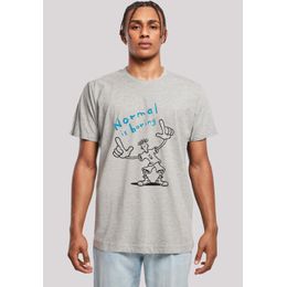 T-Shirt F4NT4STIC "Fido Dido Points Normal Is Boring", Herren, Gr. L, erdgrau, Obermaterial: 100% Baumwolle, regular fit, Rundhals, ohne Bündchen, Shirts, Premium Qualität