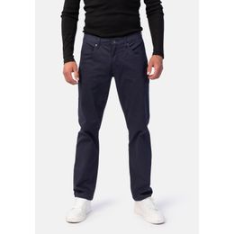 5-Pocket-Jeans Stooker Men "Frisco Print Straight Fit", Herren, Gr. 31, Länge 32, blau (navy minimal), Twill, 98% Baumwolle, 2% Elasthan, straight fit lang, Jeans, Straight Fit Casual Clean Wash Twill Coloured Comfort Flex für Herren