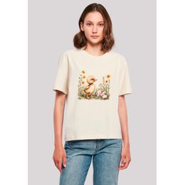 T-Shirt F4NT4STIC "Niedliche Enten Ostereier", Damen, Gr. L, wei&szlig; (sandwei&szlig;), Obermaterial: 100% Baumwolle, oversize, Rundhals, ohne B&uuml;ndchen, Shirts T-Shirt, Premium Qualit&auml;t