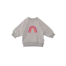 Sweatshirt Liliput "Regenbogen", M&auml;dchen, Gr. 98/104, grau, 80% Baumwolle, 20% Polyester, bedruckt, meliert, normal, Rundhals, Sweatshirts Sweatshirt, mit niedlichem Print
