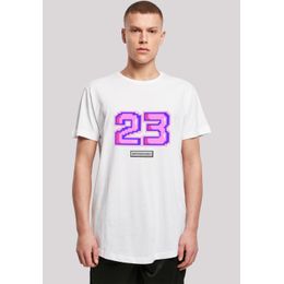 T-Shirt F4NT4STIC "Pixel 23 pink", Herren, Gr. M, weiß, Obermaterial: 100% Baumwolle, regular fit, Rundhals, ohne Bündchen, Shirts, Print