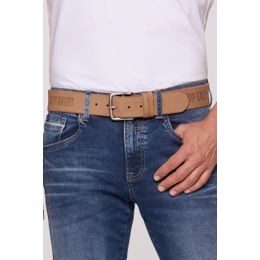Lederg&uuml;rtel CAMP DAVID, Damen, Gr. 120, beige, Leder, unifarben, G&uuml;rtel Lederg&uuml;rtel, mit allergikerfreundlicher Dornschlie&szlig;e