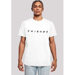 T-Shirt F4NT4STIC "FRIENDS TV Serie Text Logo WHT", Herren, Gr. XS, wei&szlig;, Obermaterial: 100% Baumwolle, regular fit, Rundhals, ohne B&uuml;ndchen, Shirts T-Shirt, Herren,Premium Merch,Regular-Fit,Basic,Bedruckt
