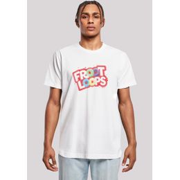 T-Shirt F4NT4STIC "Kellogg's Froot Loops Breakfast Cereal Pop Art", Herren, Gr. L, weiß, Obermaterial: 100% Baumwolle, regular fit, Rundhals, ohne Bündchen, Shirts, Premium Qualität