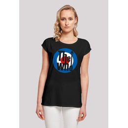T-Shirt F4NT4STIC "The Who Target Classic", Damen, Gr. 4XL, schwarz, Obermaterial: 100% Baumwolle, regular fit, Rundhals, ohne B&uuml;ndchen, Shirts T-Shirt, Premium Qualit&auml;t