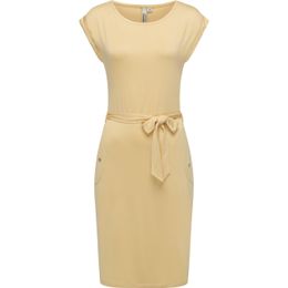 Sommerkleid Ragwear "Taggien", Damen, Gr. XL (42), Normalgrößen, beige (cream), Material: 95% Viskose, 5% Elasthan, figurumspielend knielang, Rundhals, Ärmel ohne Ärmelschlitz, Kleider, Knielanges, leichtes Midikleid