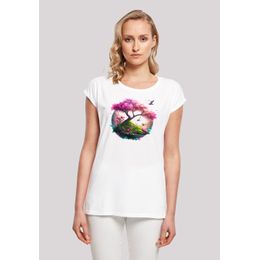 T-Shirt F4NT4STIC "Kirschbl&uuml;ten Baum", Damen, Gr. 4XL, wei&szlig;, Obermaterial: 100% Baumwolle, regular fit, Rundhals, ohne B&uuml;ndchen, Shirts T-Shirt, Print