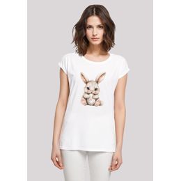 T-Shirt F4NT4STIC "Niedlicher Osterhase mit Ei", Damen, Gr. 4XL, weiß, Obermaterial: 100% Baumwolle, regular fit, Rundhals, ohne Bündchen, Shirts T-Shirt, Premium Qualität